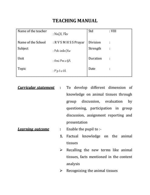 Lesson template | PDF
