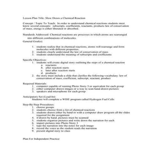 Chemical reaction lesson presentation grade eight | PPTX