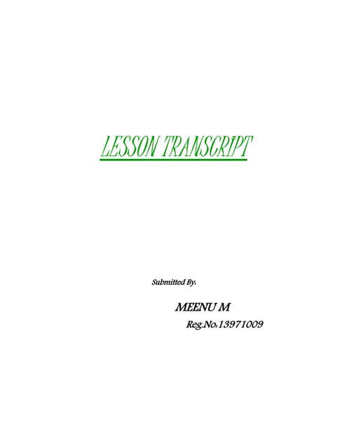 Detailed lesson plan | PDF