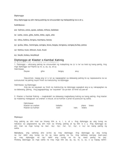 Diptonggo | PPTX