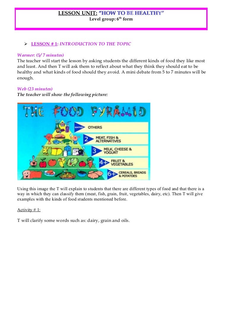 Lesson unit -how_to_be_healthy[1]