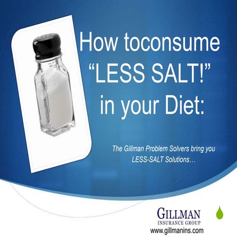 How to Eat LESS SALT | PPTX | Nutrition | Healthy Living