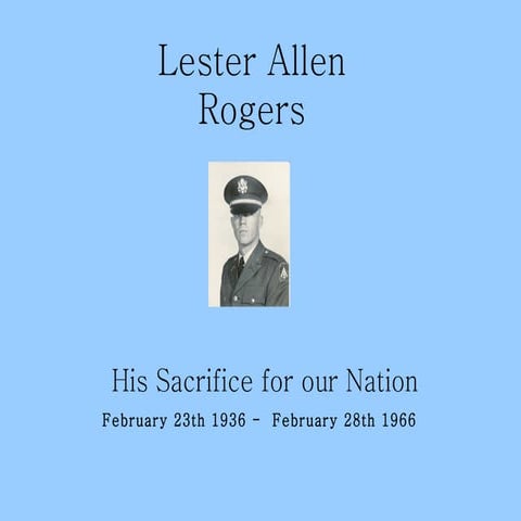 Lester Allen Rogers - Vietnam Veteran | PPT