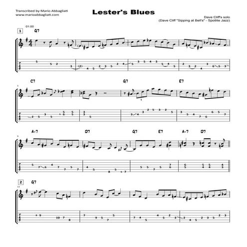 Lesters Blues Dave Cliff | PDF