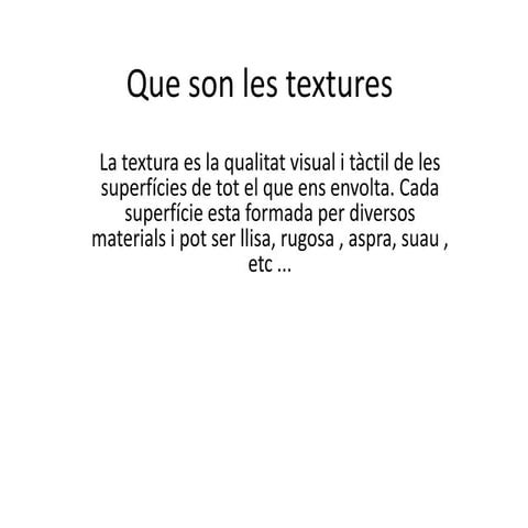 Les textures | PPTX