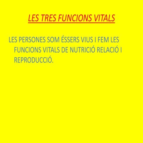 Les tres funcions vitals (Víctor) | PPTX