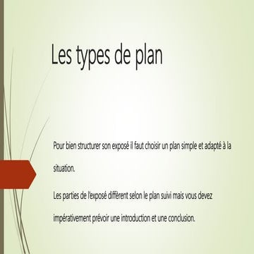 Les types de plans | PPT
