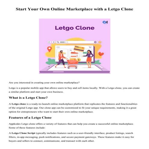 Letgo Clone - Appkodes | DOCX