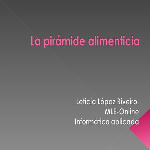 La pirámide alimenticia | PPTX
