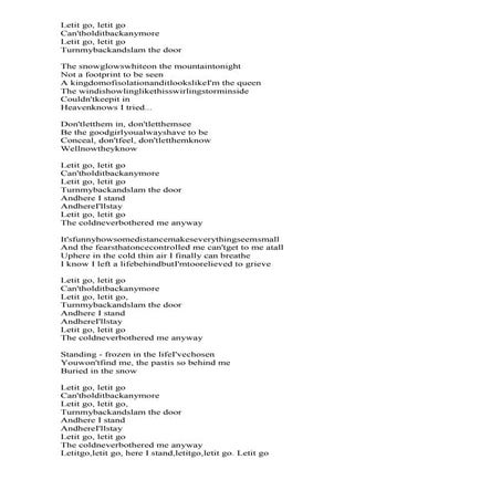 Let it go | DOCX
