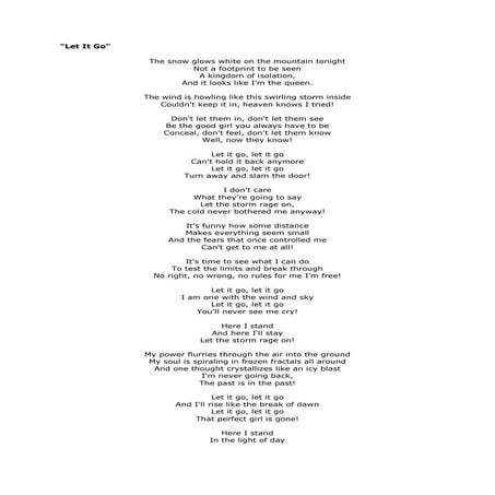 Let it go | DOCX