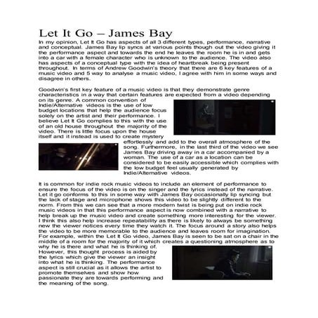 Let it go analysis with | DOCX