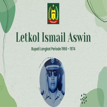 Bupati Kabupaten Langkat Letkol Ismail Aswin | PDF