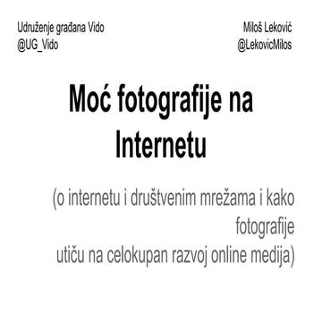 Moć fotografije na Internetu | PPTX