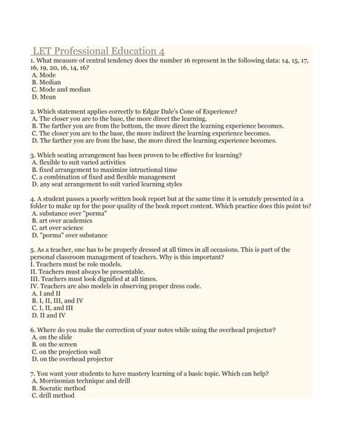 100 LET QUESTIONS WITH ANSWER AND RATIONALIZATION.docx