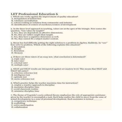 Let professional education 6 | DOC