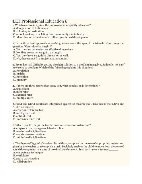 100 LET QUESTIONS WITH ANSWER AND RATIONALIZATION.docx