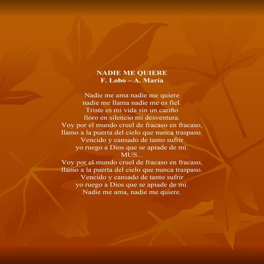 letra de las canciones con N | PPT
