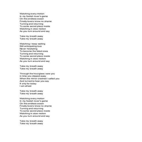 Letra de musica | DOCX | Romance | Genres