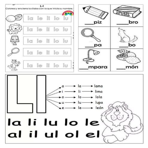 LETRA L actividades preescolar educación inicial | DOCX
