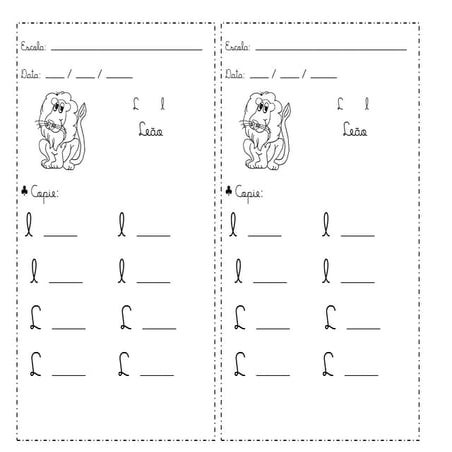 Letra l cursiva | PDF