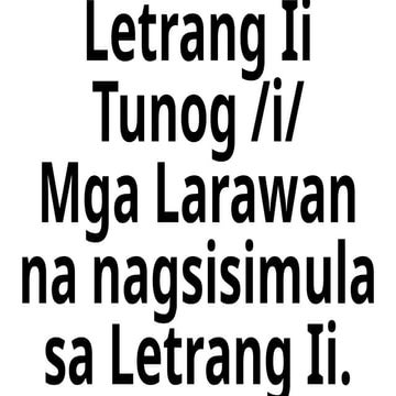 MGA LARAWANG NAGSISIMULA SA LETRANG Ii | PPTX