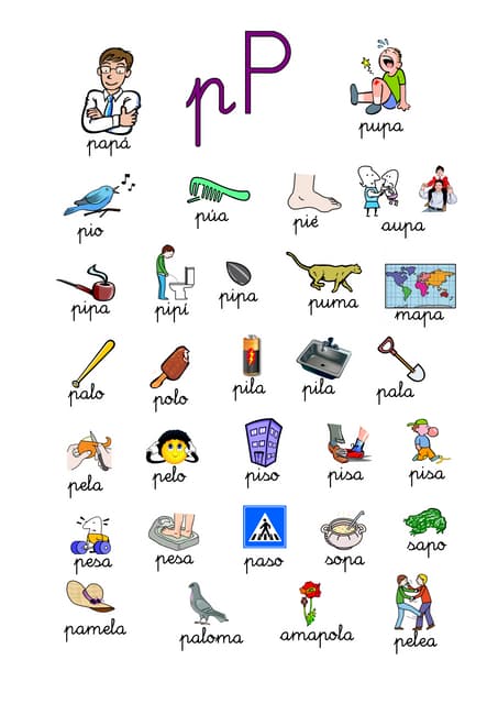 Objetos con la letra p | PPTX