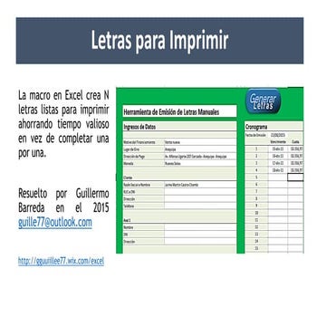 Letras para imprimir en excel | PPTX