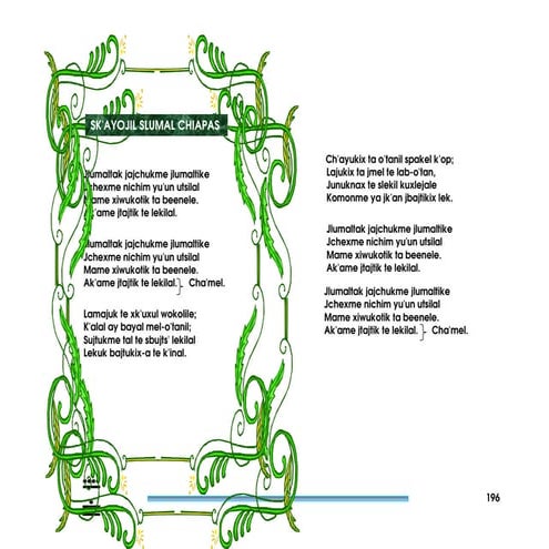 Letras del himno a chiapas en lengua originaria | DOC