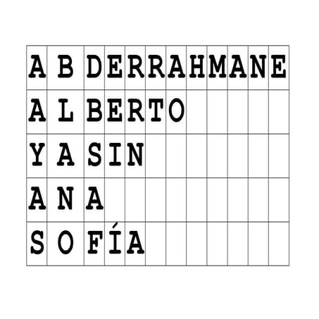 Letras nombres | DOCX