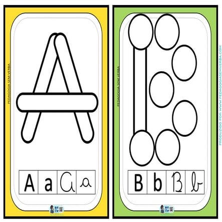 alfabeto com letras palitos e tampinhas. | PDF