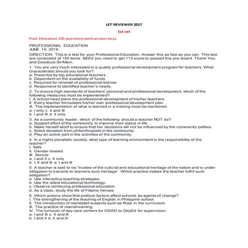 Let prof ed reviewer | PDF