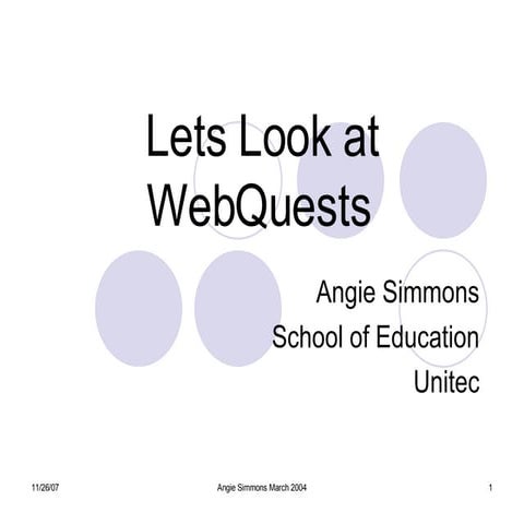 Lets Look At Webquests | PPT
