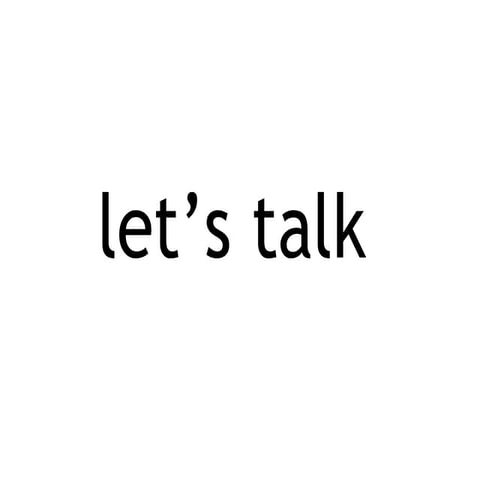 Let's Talk | PPT