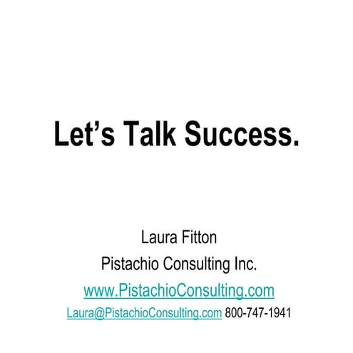 Let's Talk Success | PDF