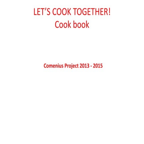 Let's cook together! cook book | PPTX