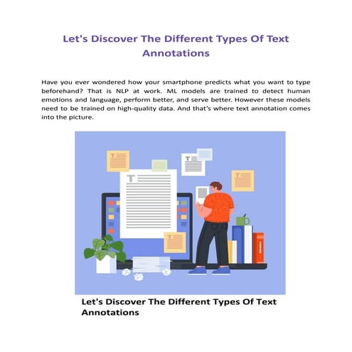 Let's Discover The Different Types Of Text Annotations | PDF