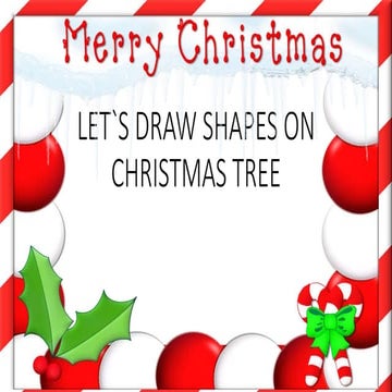 Let`s draw shapes on christmas tree | PPTX