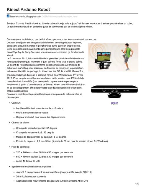 Kinect Arduino Robot Pdf