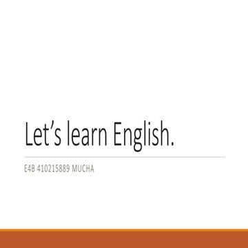 Let’s learn english | PPTX