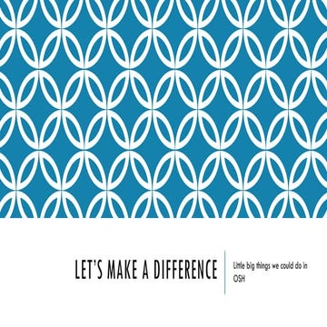 Let’s make a difference | PDF
