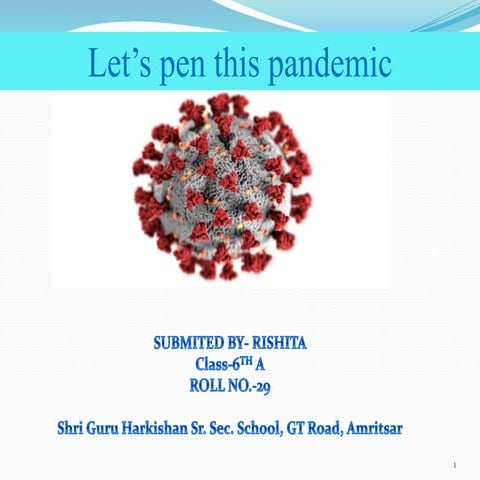 Lets pen this pendamic | PPT