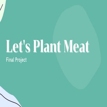 Let's Plant Meat | PDF