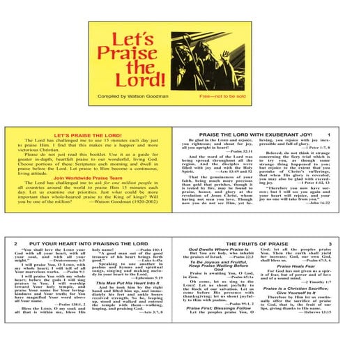 Let’s praise the lord! english | PDF