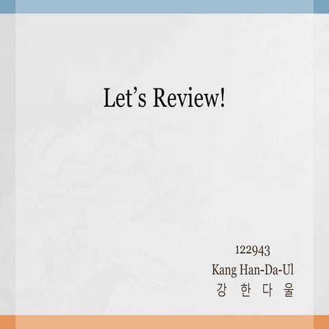 Let’s review! | PPTX