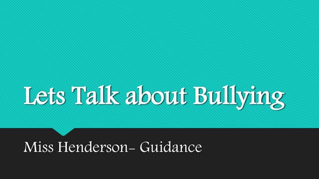 Bullying Powerpoint | PPT