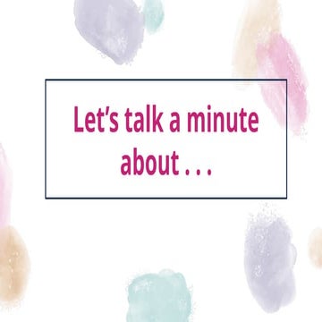 Let’s talk a minute about yourself ....pptx