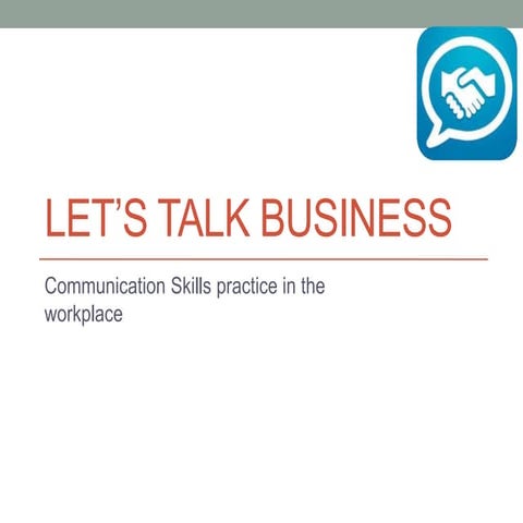 Business Communication Phrases: Let's Talk Business | PPTX