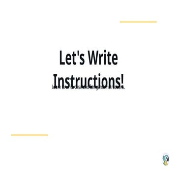 Lets Write Instructions.pptx year 3 instruction | PPTX