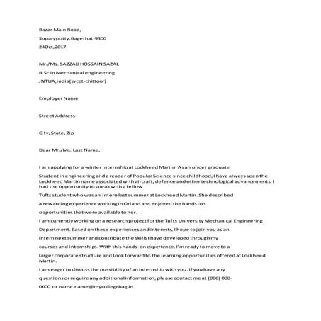 internship Letter | DOCX